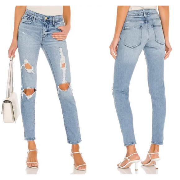 Frame Denim | Jeans | Frame Denim Le Garon Distressed Slim Straight Leg ...